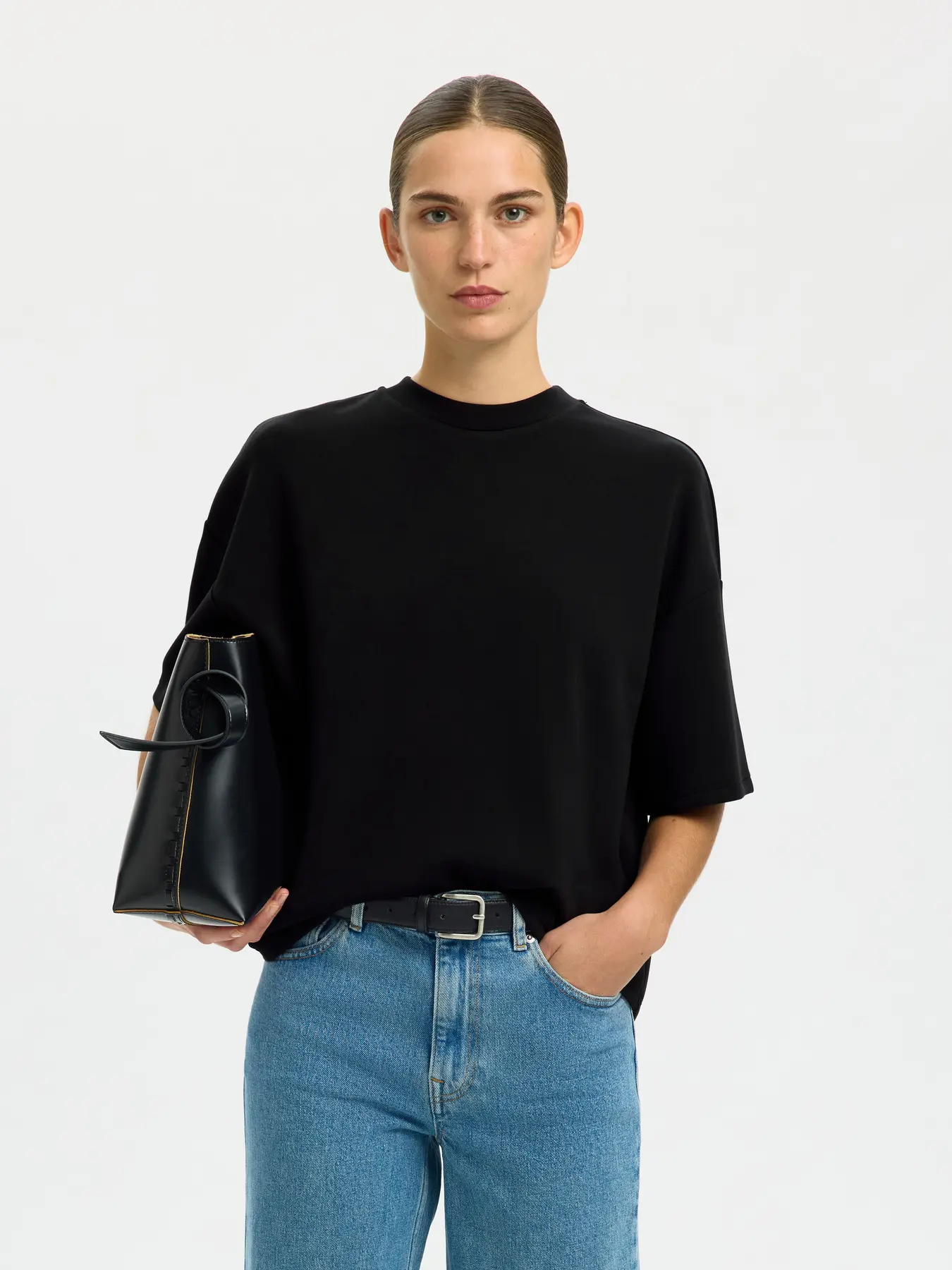 Shirt Tenny Oversized Black - kleidsam
